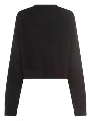 Blumarine Crystal-embellished Wool Sweater - Black