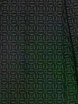 FERRAGAMO Gancini-print Silk Tie - Black