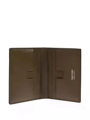 TOM FORD Embossed Leather Wallet - Green