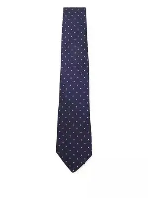 Canali Diamond-pattern Necktie - Blue