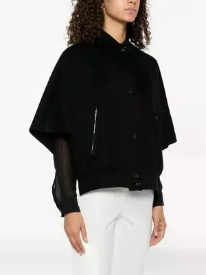 Max Mara Button-fastening Cape Jacket