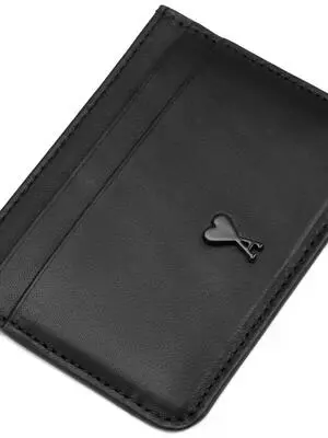 AMI Paris De Coeur Leather Cardholder