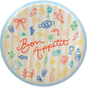 JOLLITY & CO Le Dinner Bon Appetit Dinner Plates - Assorted Pre-pack