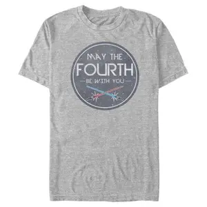 STAR WARS May The Fourth Lightsabers Short Sleeve Graphic T-shirt - Athletic Heather