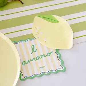 JOLLITY & CO Le Dinner Lemon Cocktail Napkins - Assorted Pre-pack
