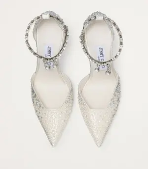 JIMMY CHOO Stevie 100 Embellished Pumps - Ivory