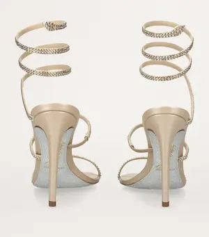 Rene Caovilla Embellished Cleo Ii Heeled Sandals - Gold