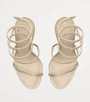 Rene Caovilla Embellished Cleo Ii Heeled Sandals - Gold