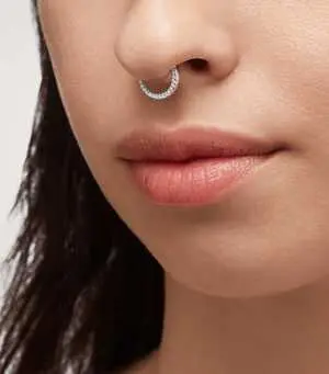 MARIA TASH Diamond And 18k Yellow Single Hoop Earring