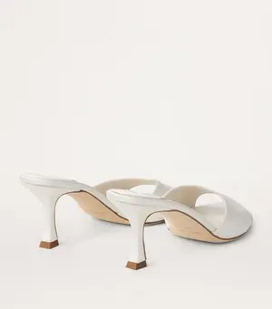 JIMMY CHOO Skye 70 Satin Mules - Ivory