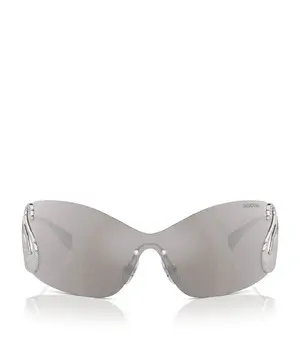 SWAROVSKI Acetate Sunglasses - Silver