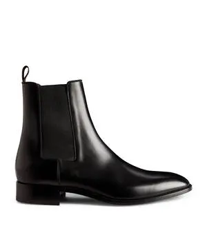 CHRISTIAN LOUBOUTIN Samson Leather Chelsea Boots - Black