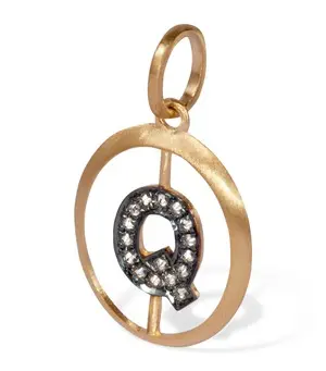 Annoushka Yellow And Diamond Initial Q Pendant - Gold