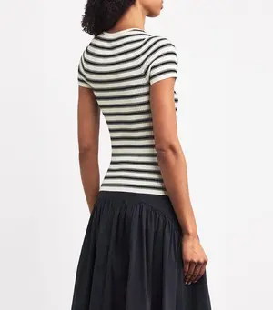 Claudie Pierlot Striped Rib-knit Top