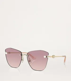 JIMMY CHOO Metal Sunglasses Jc4004hb - Gold