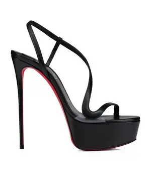 CHRISTIAN LOUBOUTIN Rosalie Alta 150 Leather Sandals - Black
