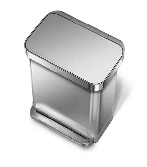 SIMPLEHUMAN Rectangular Brushed Steel Pedal Bin