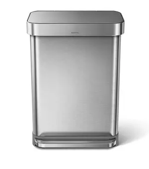 SIMPLEHUMAN Rectangular Brushed Steel Pedal Bin