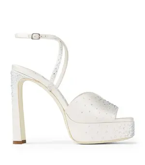 JIMMY CHOO Karli 125 Satin Platform Sandals