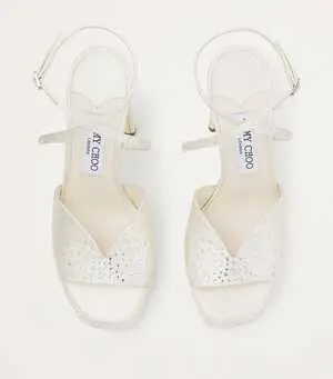 JIMMY CHOO Karli 125 Satin Platform Sandals