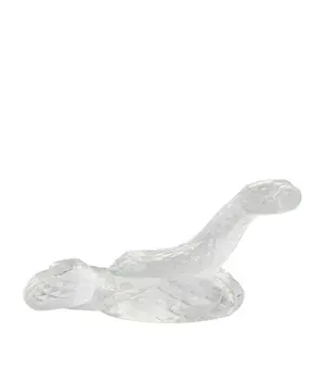 Lalique Crystal Snake Sculpture - Clear
