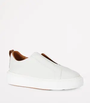 Santoni Leather Victory Sneakers