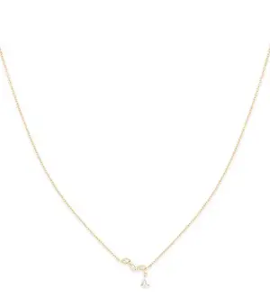 ASTRID & MIYU Diamond And Pendant Necklace - Gold