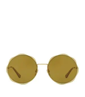Chloé Metal Sunglasses - Gold