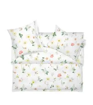 SCHLOSSBERG Cotton Sateen Zinnia King Duvet Cover - White