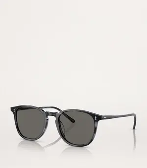 Oliver Spencer Round Frame Sunglasses - Blue