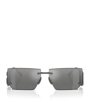 Dolce & Gabbana Gradient Mirrored Sunglasses - Black