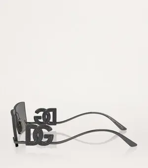 Dolce & Gabbana Gradient Mirrored Sunglasses - Black