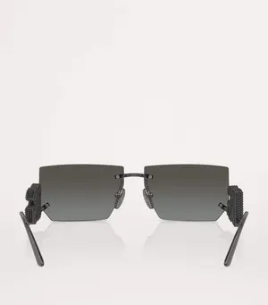 Dolce & Gabbana Gradient Mirrored Sunglasses - Black