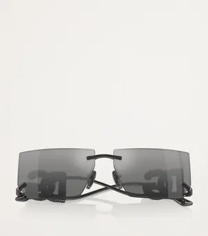 Dolce & Gabbana Gradient Mirrored Sunglasses - Black