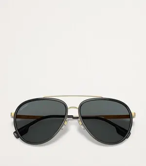 Burberry Metal 0be3125 Sunglasses - Gold