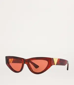 Bottega Veneta Acetate Sunglasses - Brown