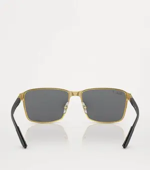 Ray-ban Metal Rb3721ch Chromance Sunglasses - Black