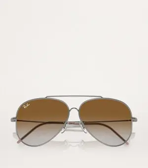 Ray-ban Metal Aviator Sunglasses - Grey