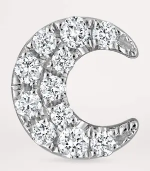MARIA TASH Diamond Celestial Moon Stud Earring