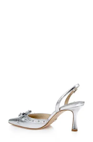 Badgley Mischka Gizelle Slingback Pump - Silver Leather