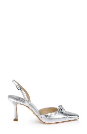 Badgley Mischka Gizelle Slingback Pump - Silver Leather