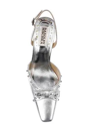 Badgley Mischka Gizelle Slingback Pump - Silver Leather