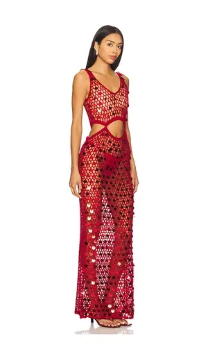 Superdown Elena Maxi Dress - Raspberry