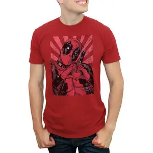 MARVEL Deadpool Deadpool Heart You Graphic T-shirt - Red