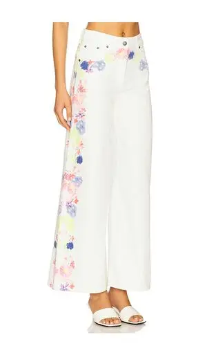 MSGM Printed Wide Leg Pants
