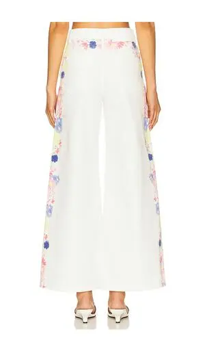 MSGM Printed Wide Leg Pants