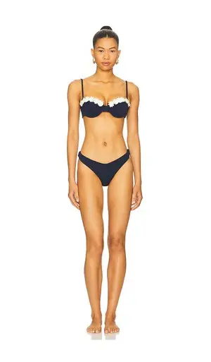 Devon Windsor Gene Bikini Bottom - Textured Navy