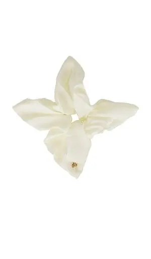 Lele Sadoughi Square Silk Scrunchie - Ivory