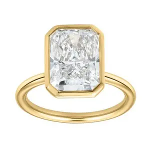 LUVMYJEWELRY 14k Gold Carat Lab Grown Diamond Solitaire Engagement Ring - 14k Yellow Gold