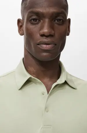 Mango Coolmax® Slim Fit Polo - Mint Green